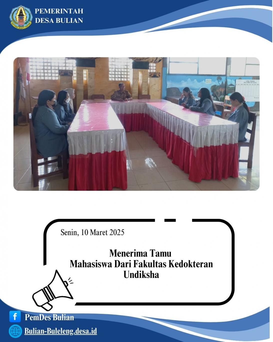 Kunjungan Mahasiswa Kedokteran Undiksha: Sinergi Mewujudkan Desa Bulian ...
