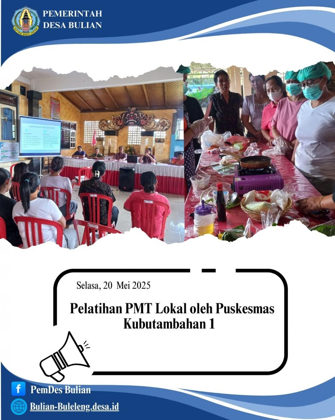 Pelatihan PMT (Pemberi Makanan Tambahan) Lokal Berbasis Potensi Desa ...