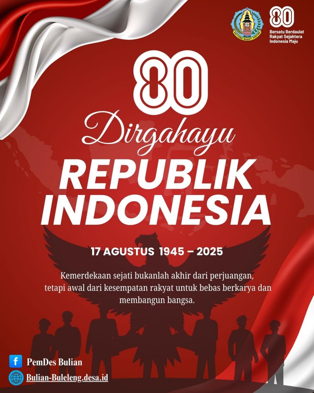 DIRGAHAYU REPUBLIK INDONESIA KE- 80 - Website Desa Bulian